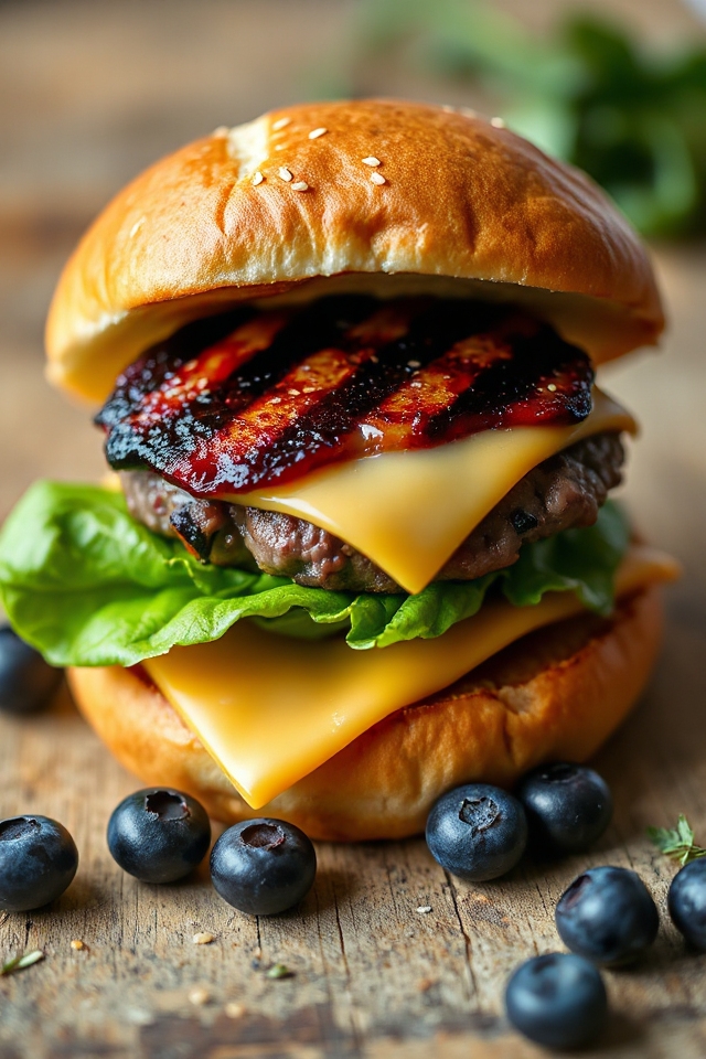 Blueberry Burger Recipe With a Twist - burgerideas.com