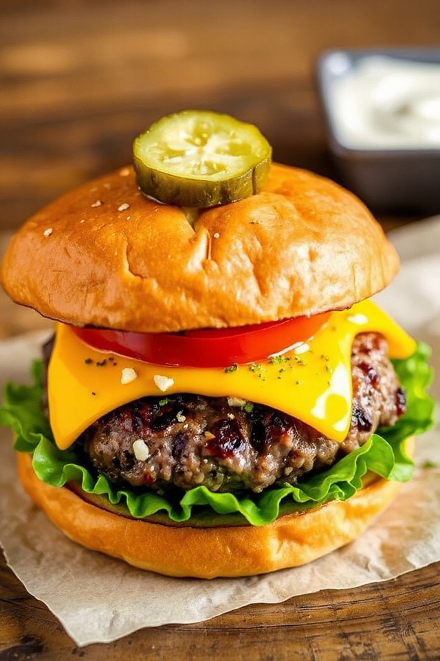 Ranch Dressing Mix Cheeseburger Recipe - burgerideas.com