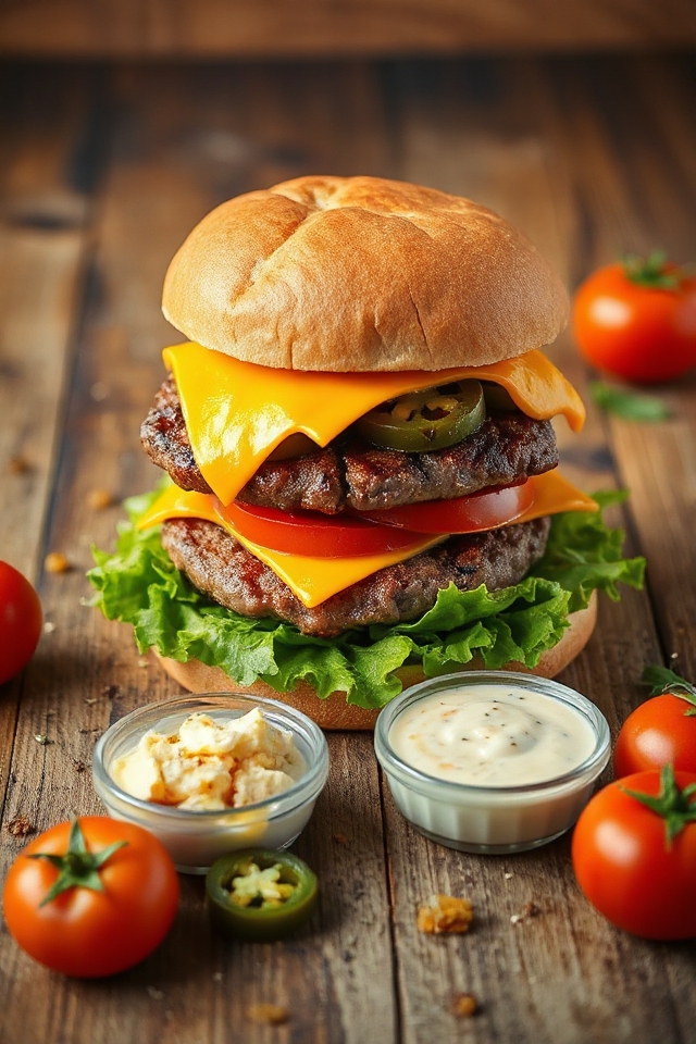 Firecracker Burger Recipe With Spicy Jalapenos - burgerideas.com